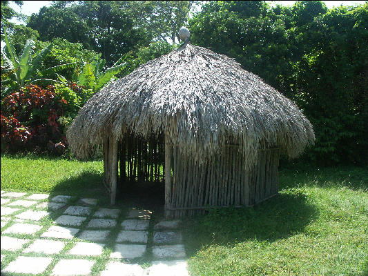 Reconstructed Taino House Seville Great House Jamaica